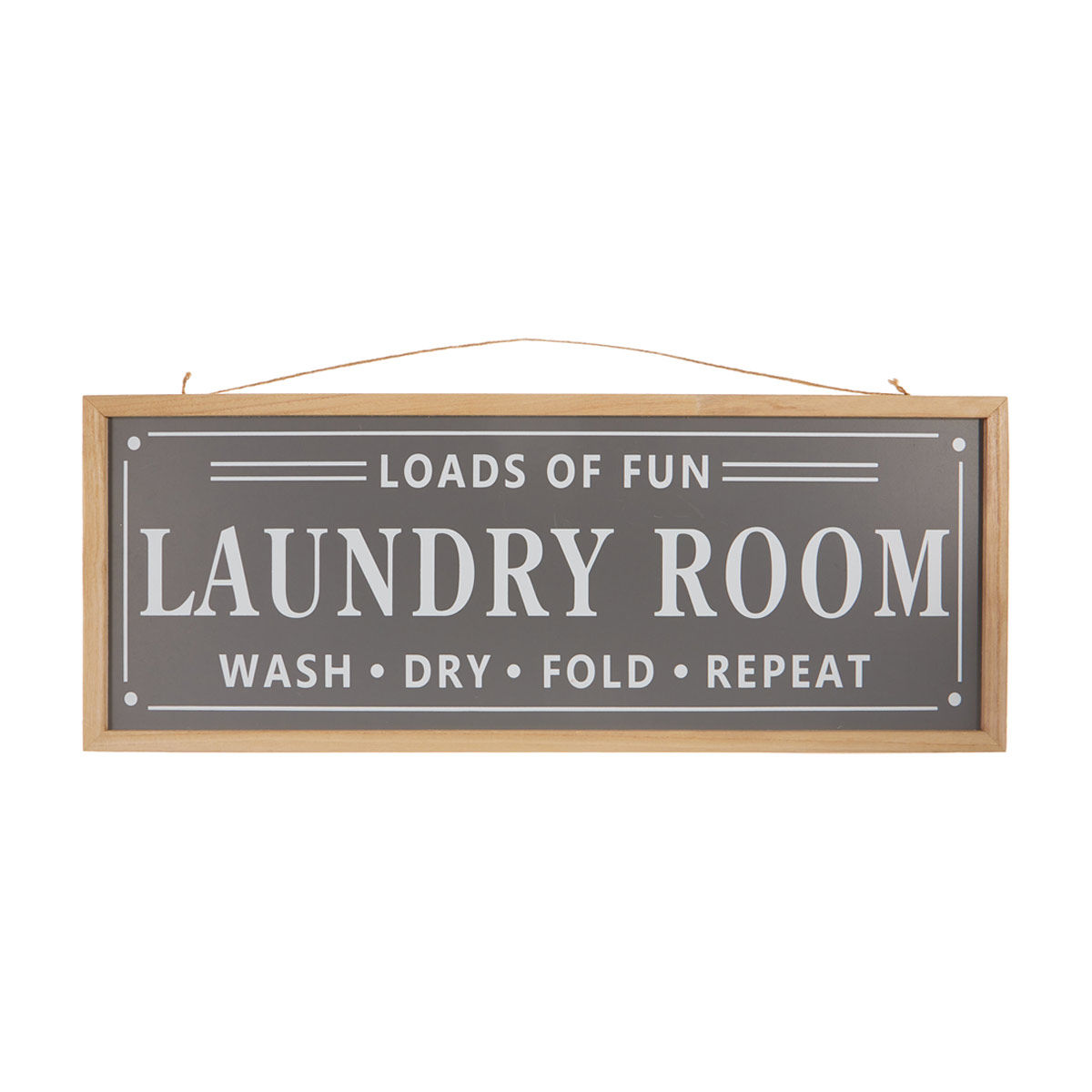 Wooden Hanging Laundry Sign Décor, Large