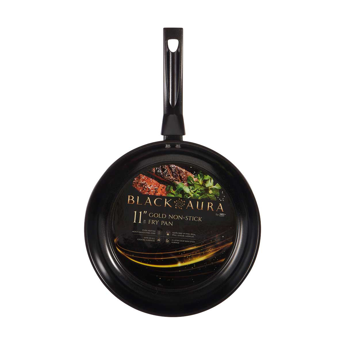 IKO Black Aura Non Stick Fry Pan, 11 Inches