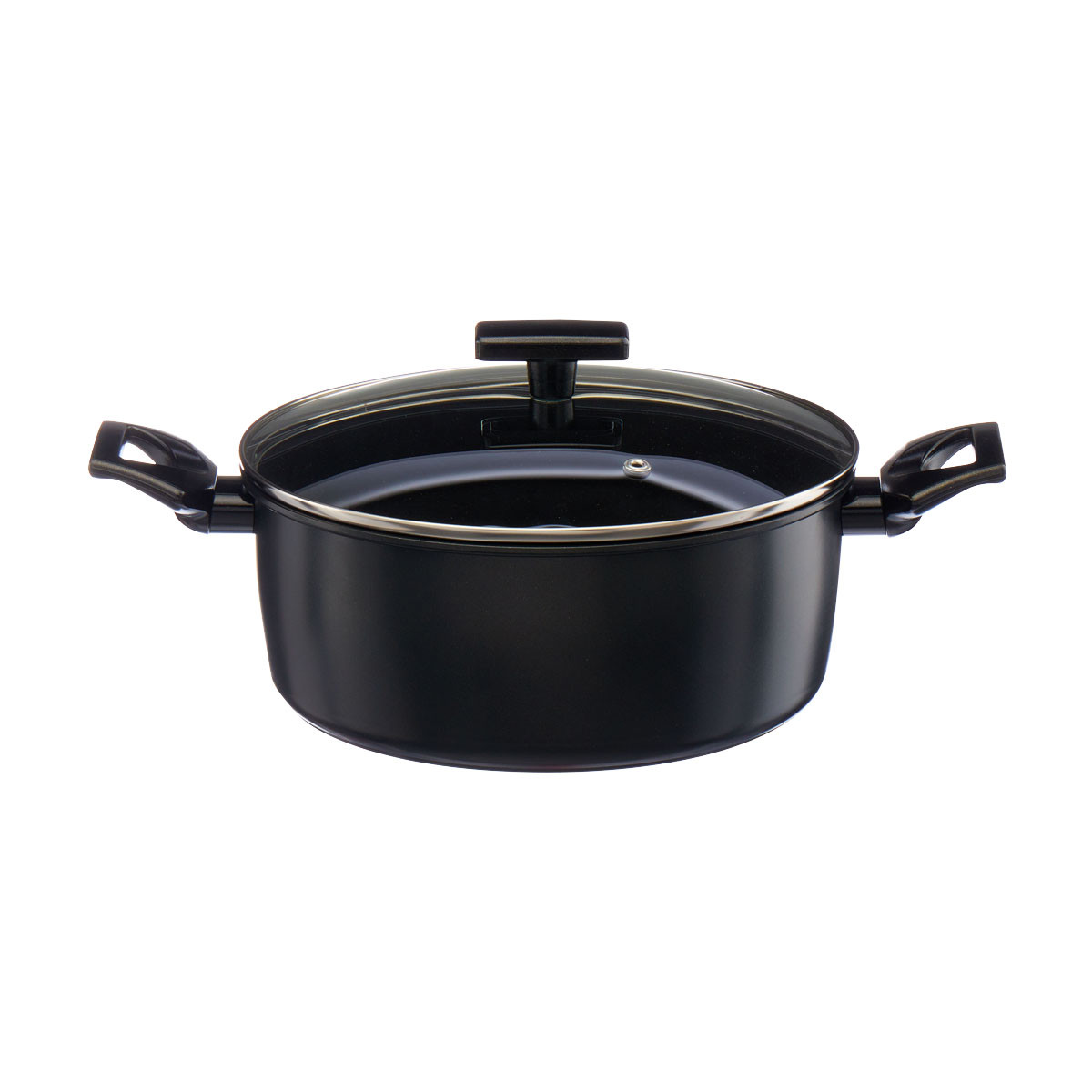 IKO Black Aura Non Stick Dutch Oven with Lid, 5 qt