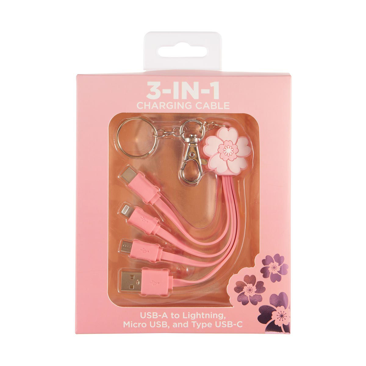 3 in 1 Charging Cable Keychain