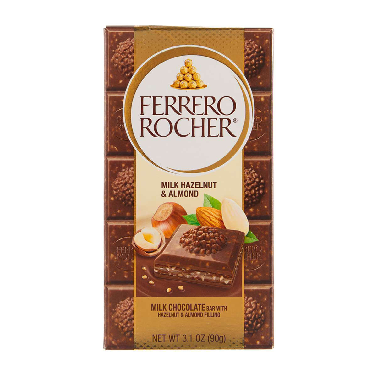 Ferrero Rocher Milk Hazelnut & Almond Chocolate Bar, 3.1 oz | Hamilton ...