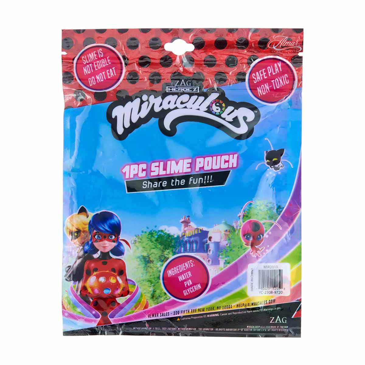Zag Heroez Miraculous Fun Slime Pouch, Assorted