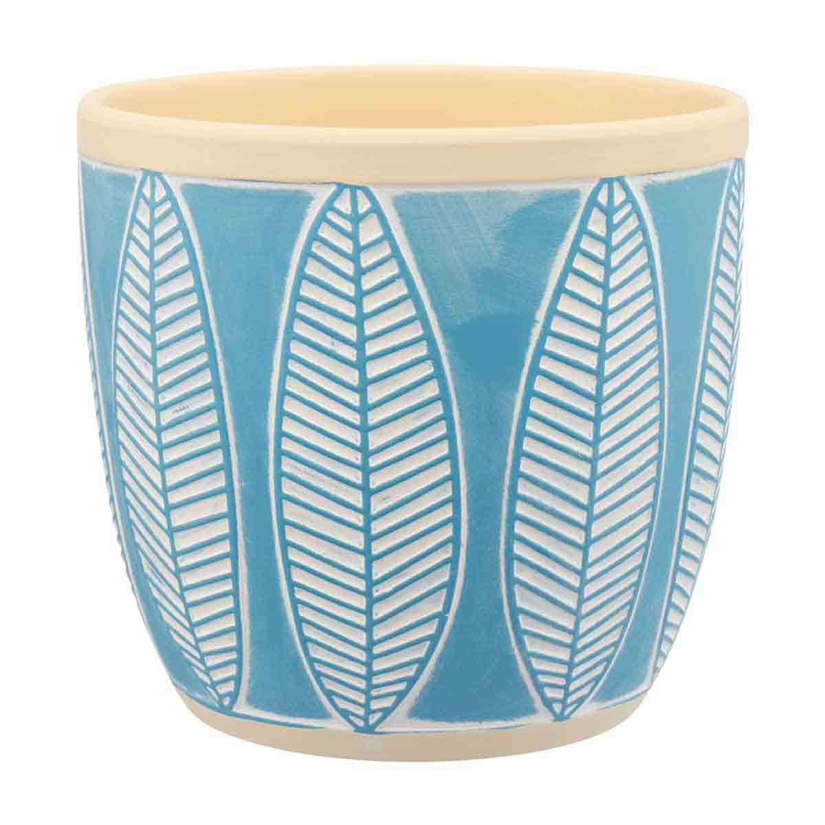 Decorative Leaf Embossed Planter