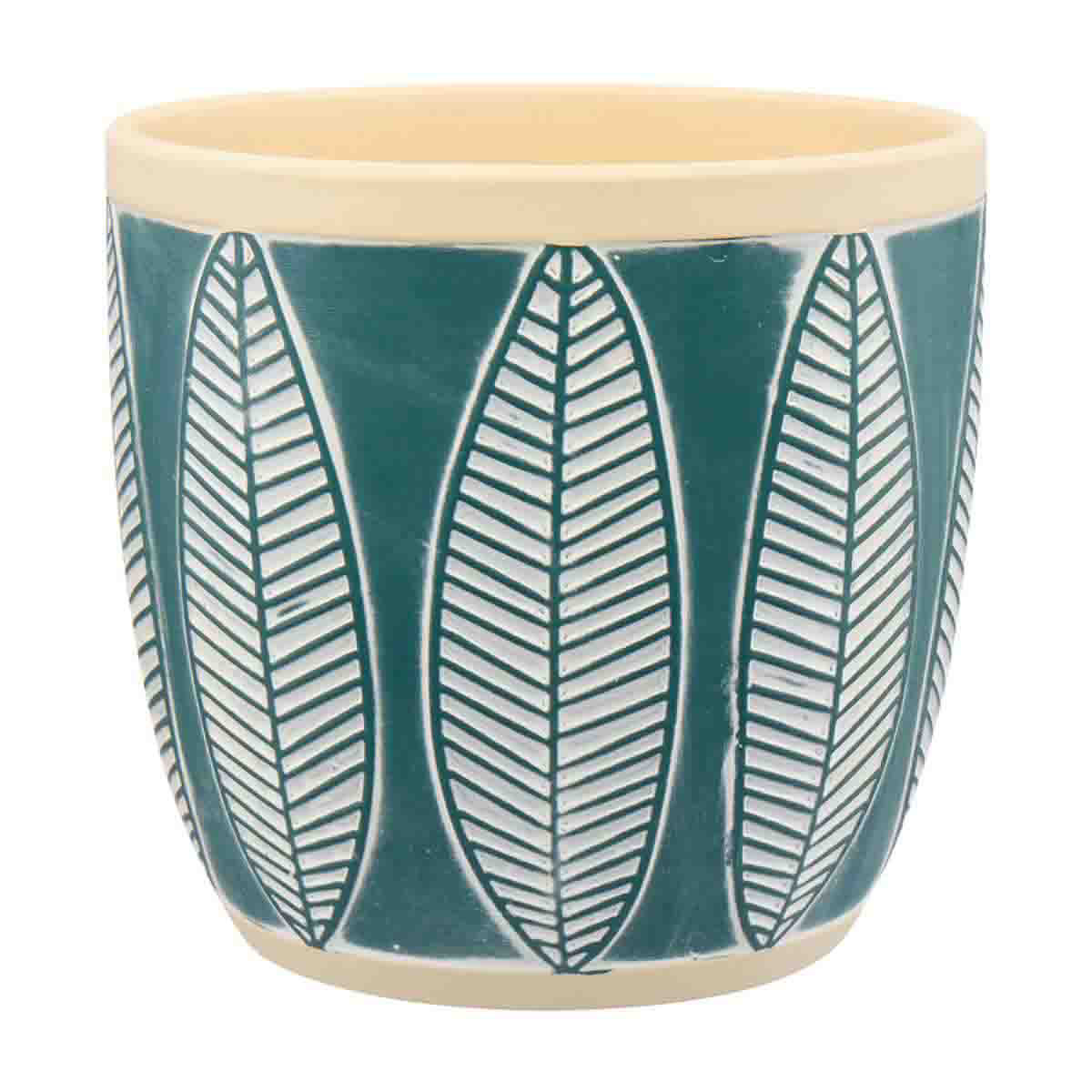 Decorative Leaf Embossed Planter