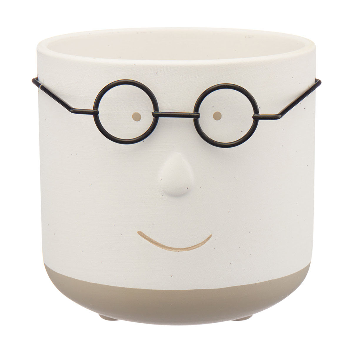 Ceramic Human Face Planter