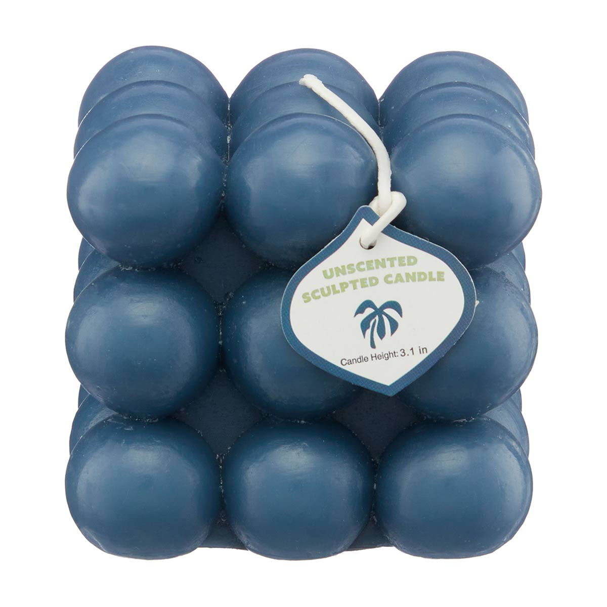 Popshelf Unscented Sculpted Bubble Candle Blue, 12 oz | Hamilton Place
