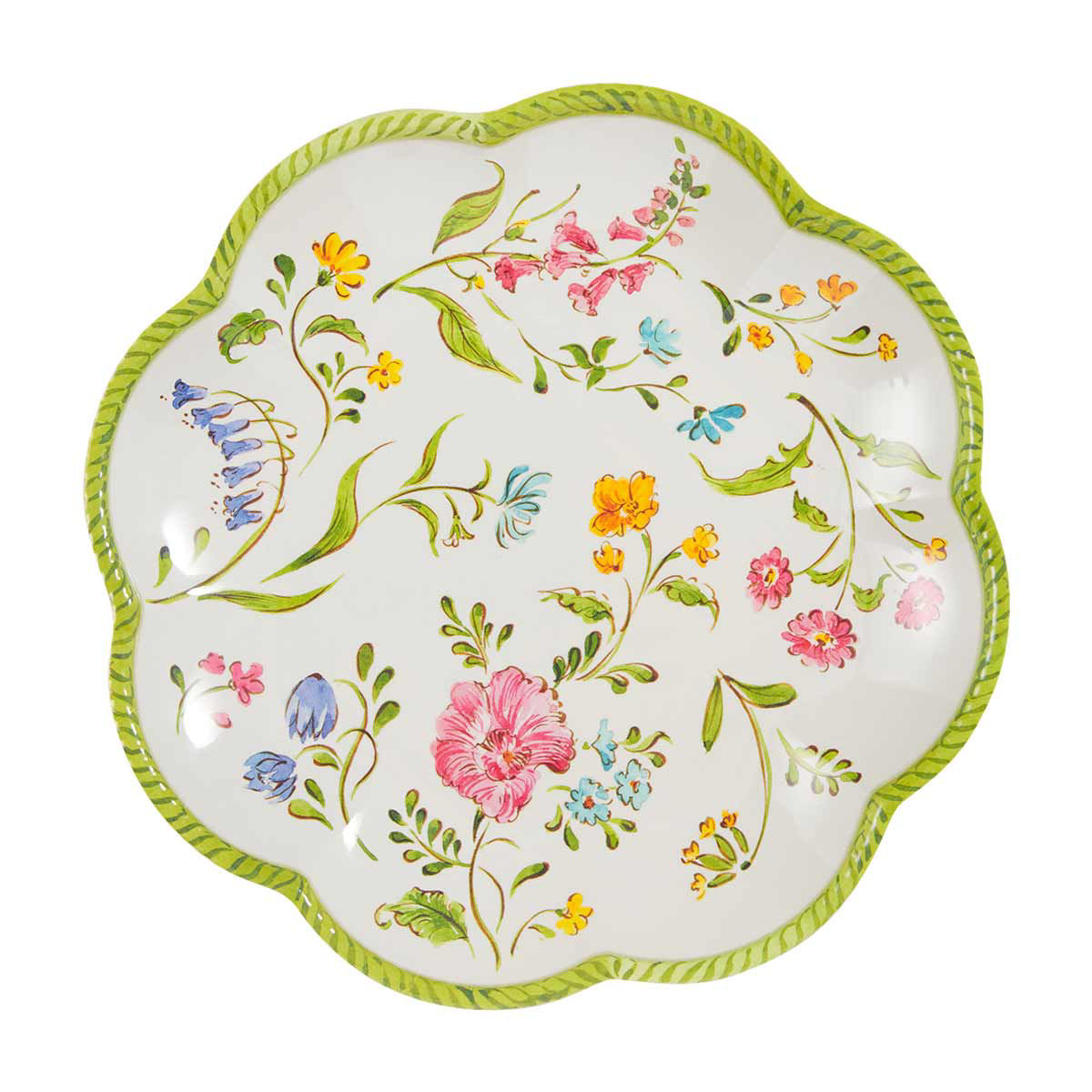 Floral Printed Melamine Plate, 9 in