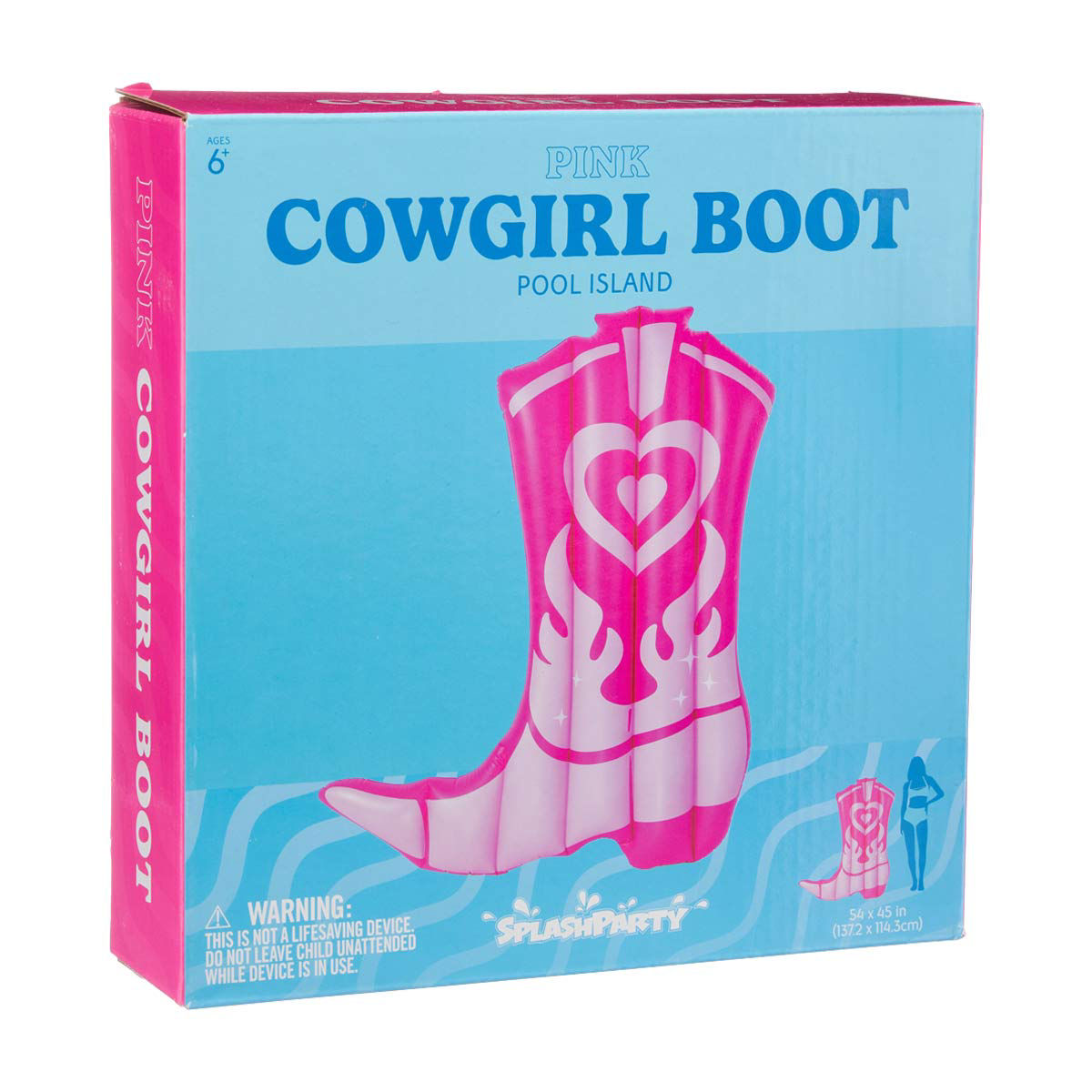 SplashParty Cowgirl Boot Pool Island Float, 54 in | Hamilton Place