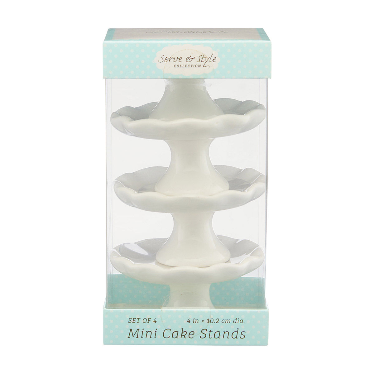 Popshelf White Mini Cake Stands, 4 ct | Hamilton Place