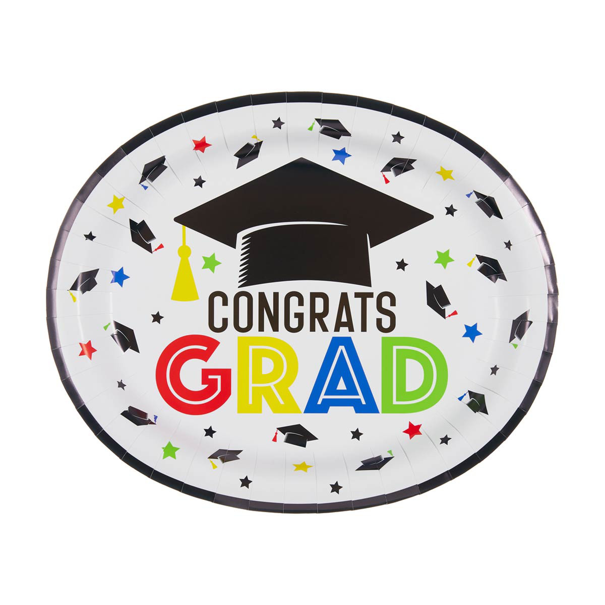 Colorful Graduation Oval Plate