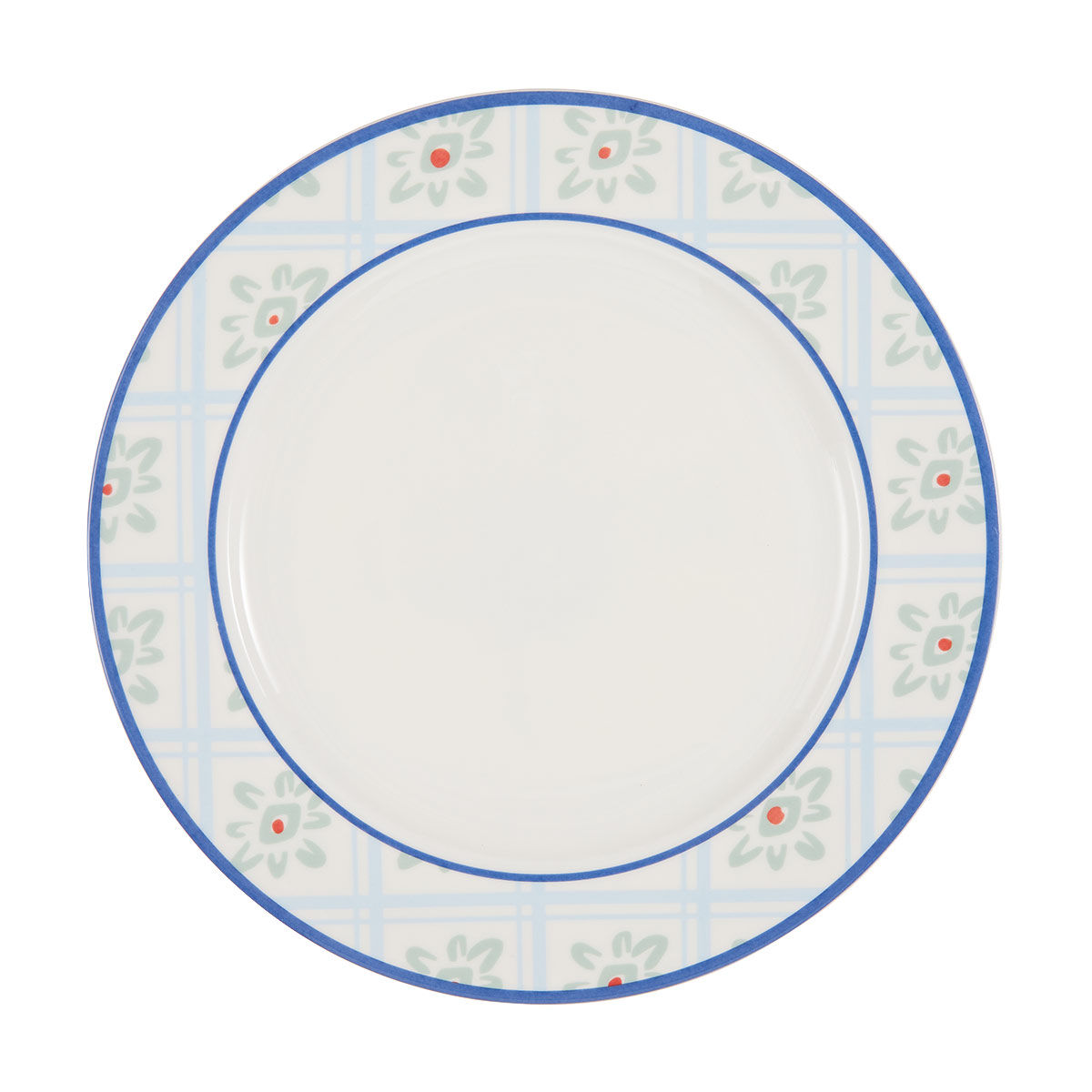 Printed Ceramic Dinner Plate, 10 in
