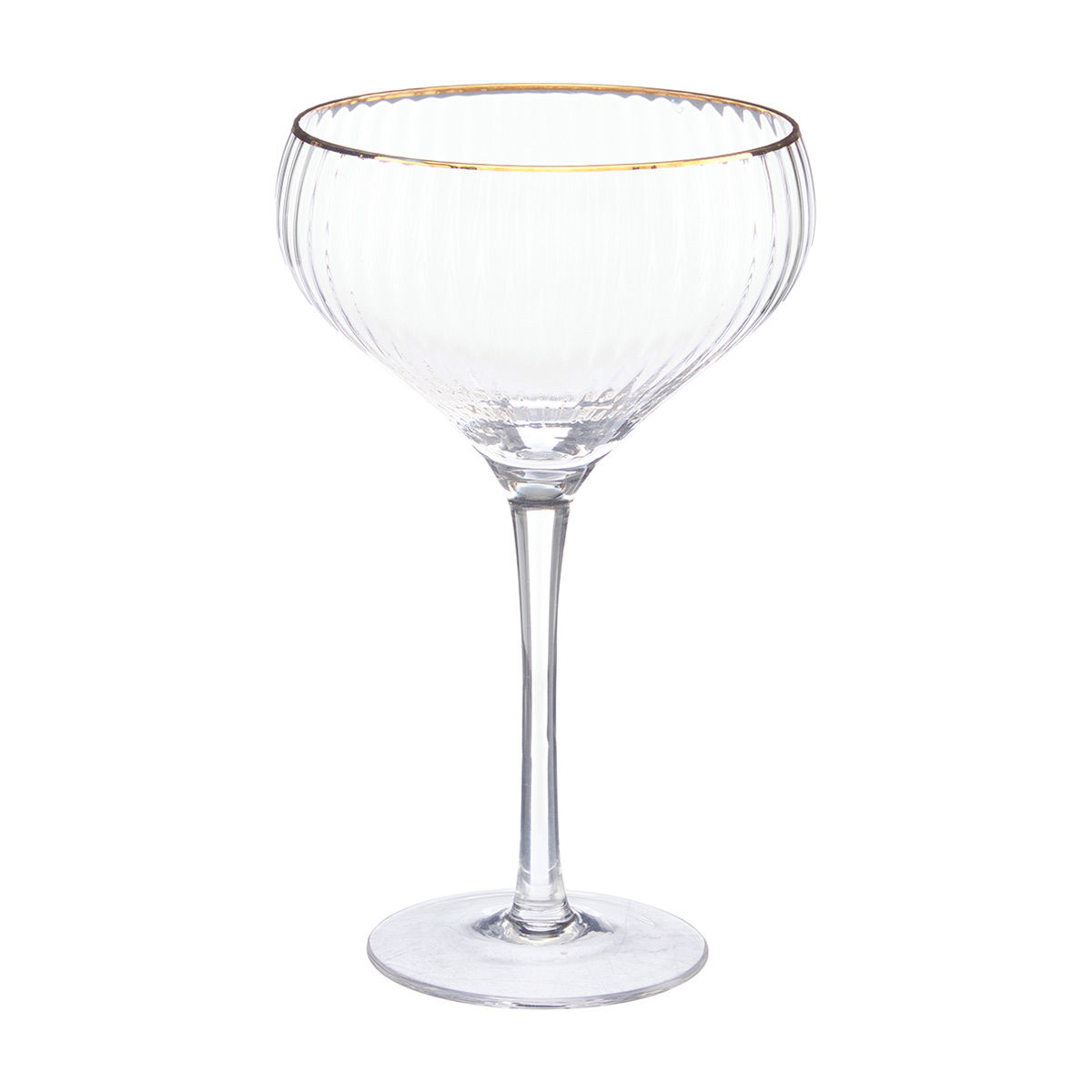 Ribbed Optic Coupe Stem Glass 1285 Fl Oz