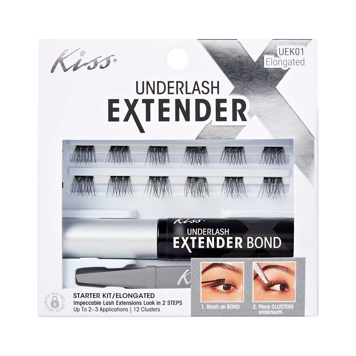 Kiss Underlash Extender False Eyelash Clusters, Elongated, 12 ct at ...