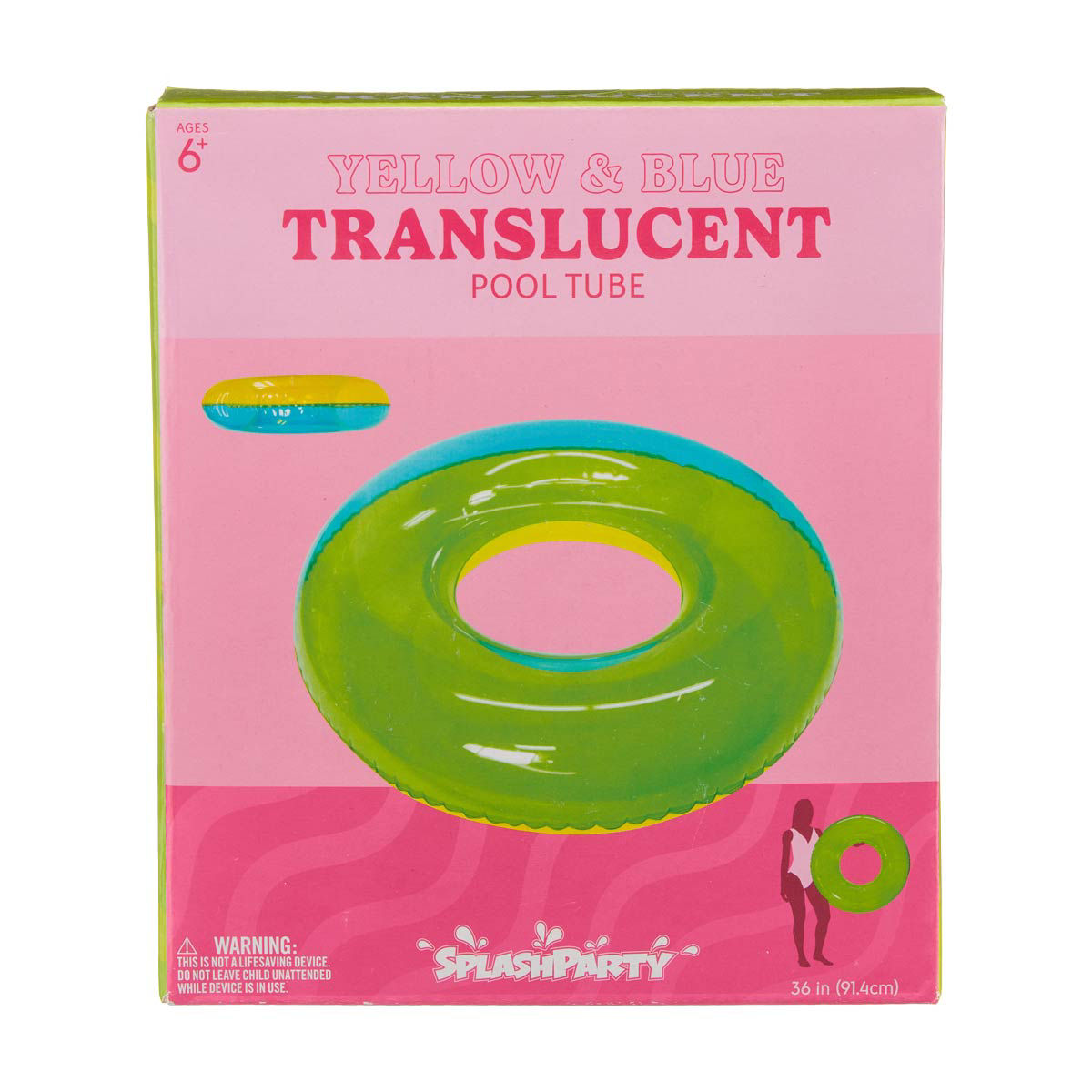 Popshelf SplashParty's dazzling Yellow & Blue Translucent Pool Tube at ...