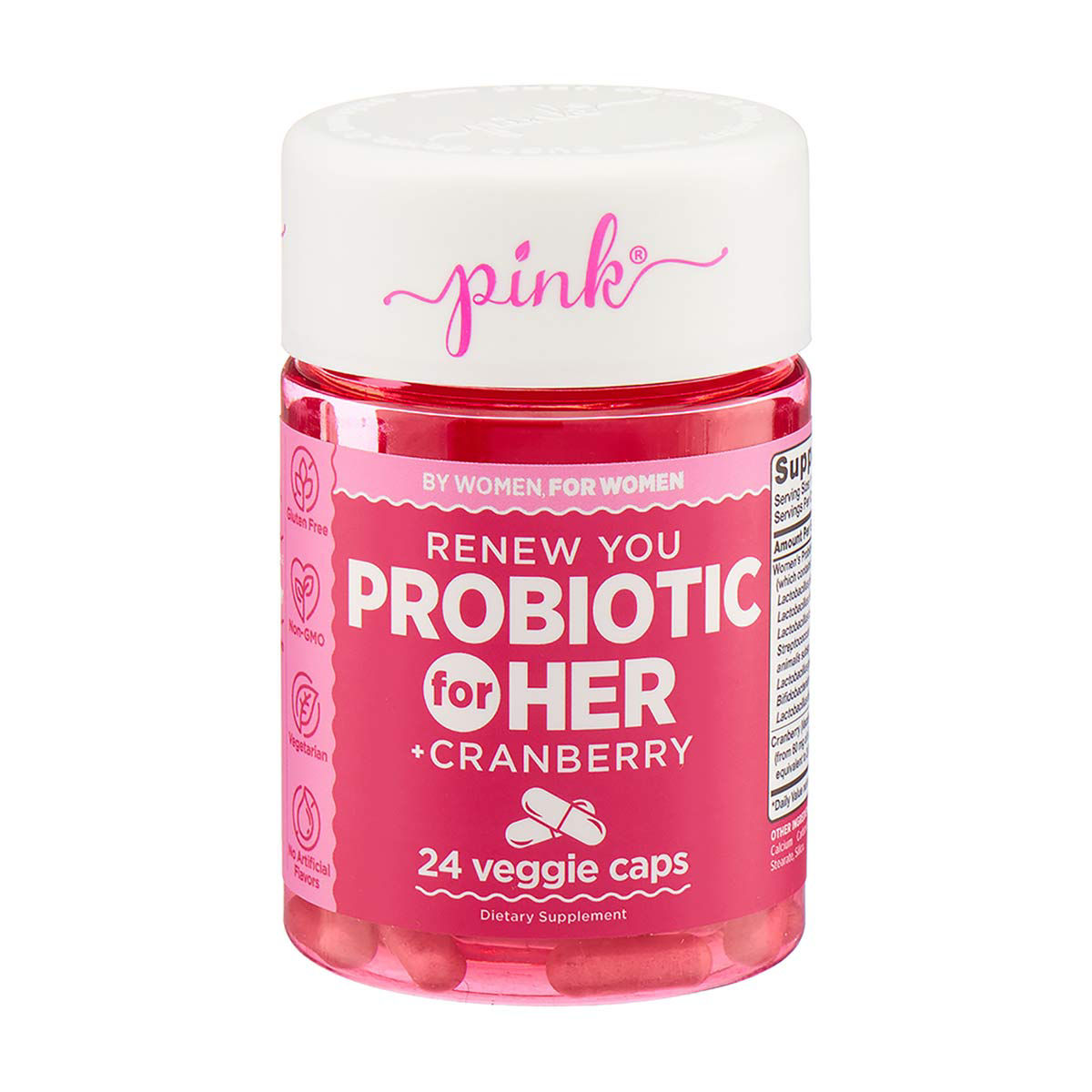 Popshelf Pink Probiotic Cranberry Veggie Caps, 24 ct | Hamilton Place