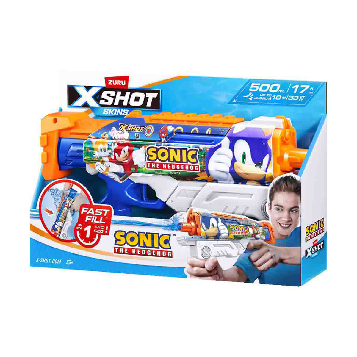 Zuru X-Shot Skins Hyperload Sonic the Hedgehog Water Blaster at ...