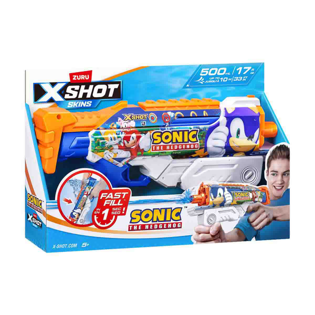 Zuru X-Shot Skins Hyperload Sonic the Hedgehog Water Blaster | Hamilton ...