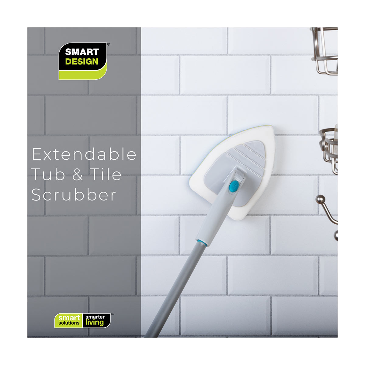 Smart Design Extendable Tub & Tile Cleaning Scrubber