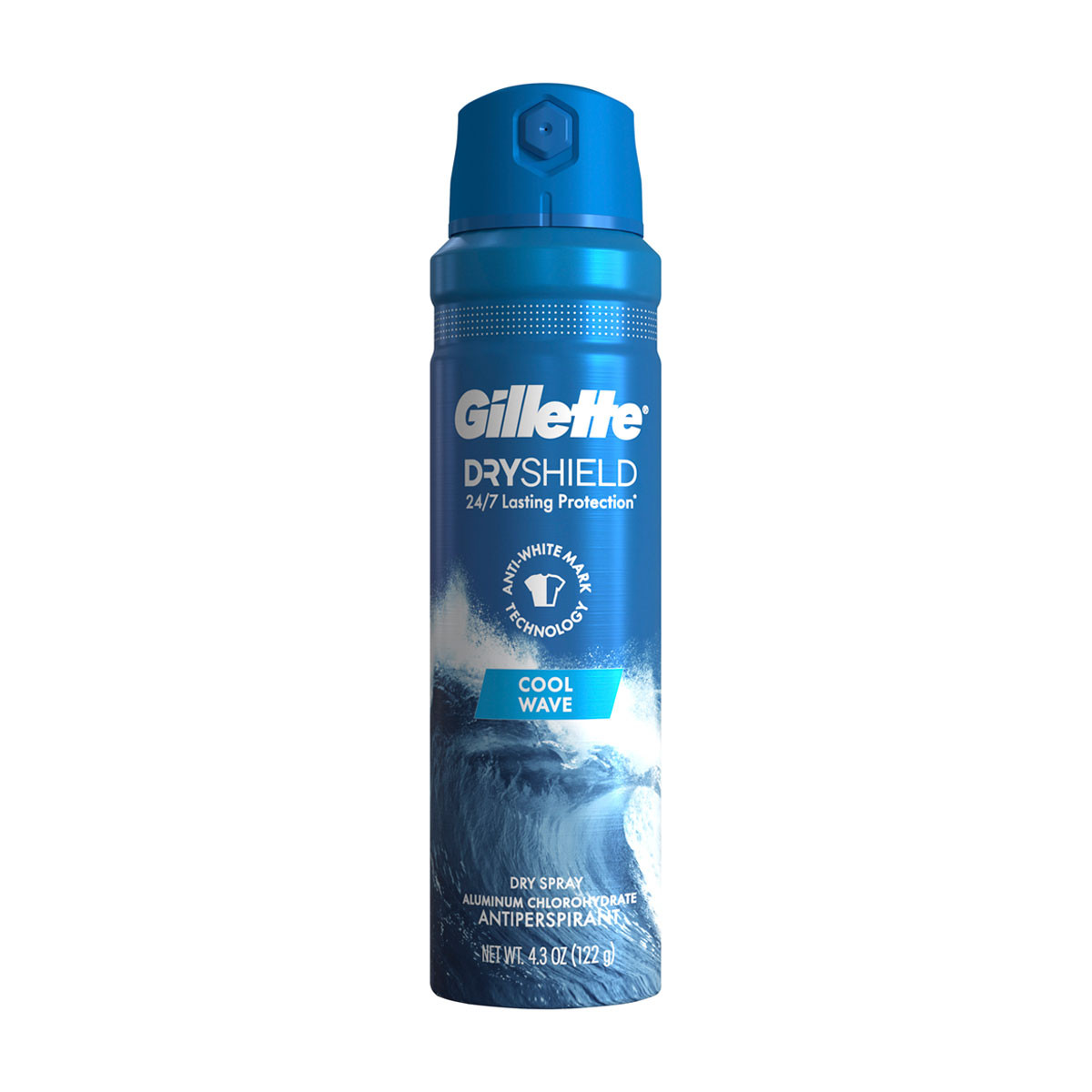 Gillette DryShield Dry Spray Antiperspirant Deodorant, Cool Wave