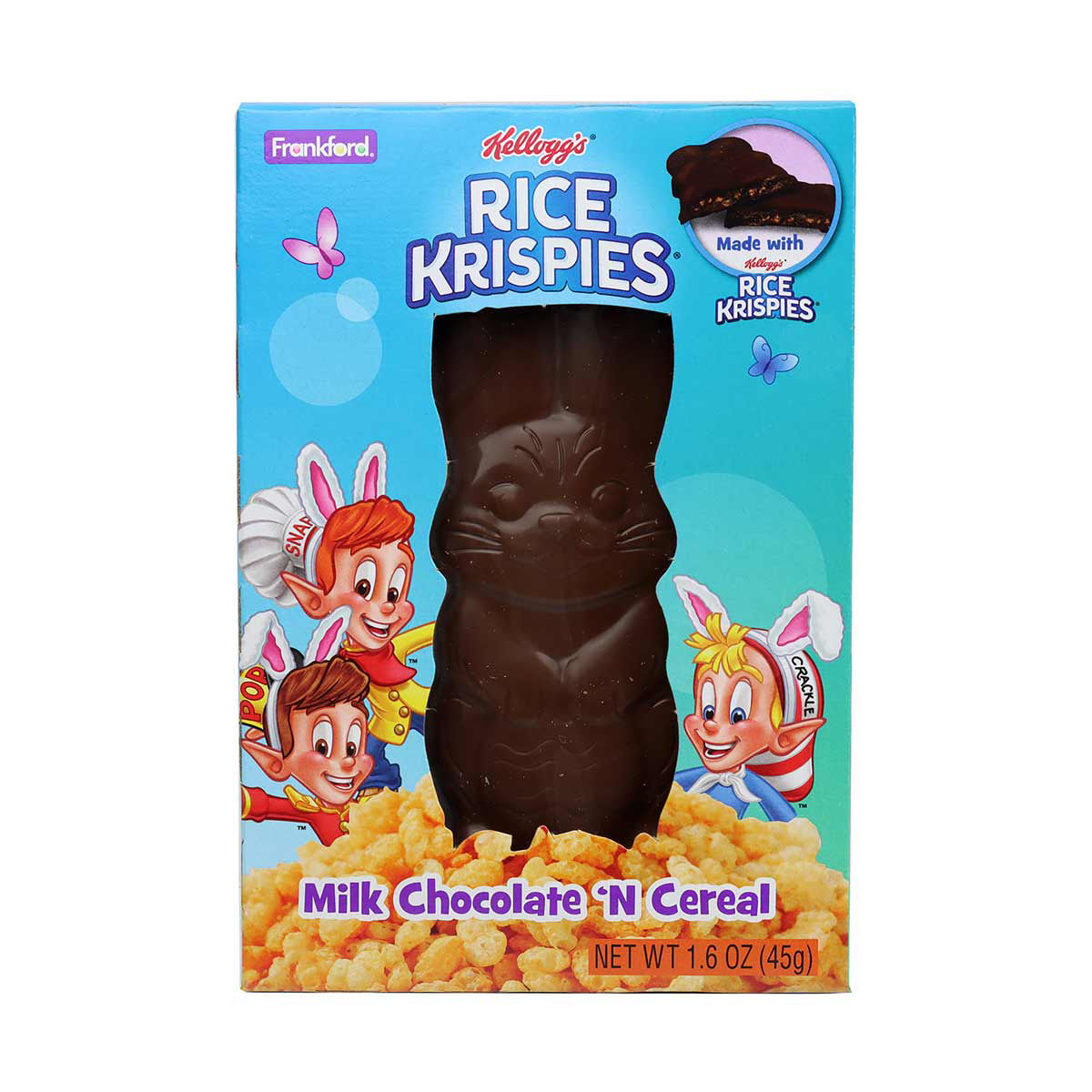 Frankford Kellogg's Rice Krispies Milk Chocolate 'N Cereal Easter Bunny ...