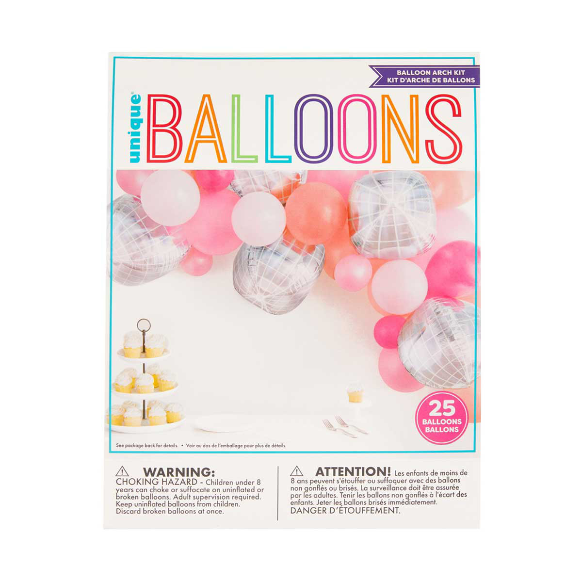 Unique Disco Balloon Arch Kit, 25 Pieces
