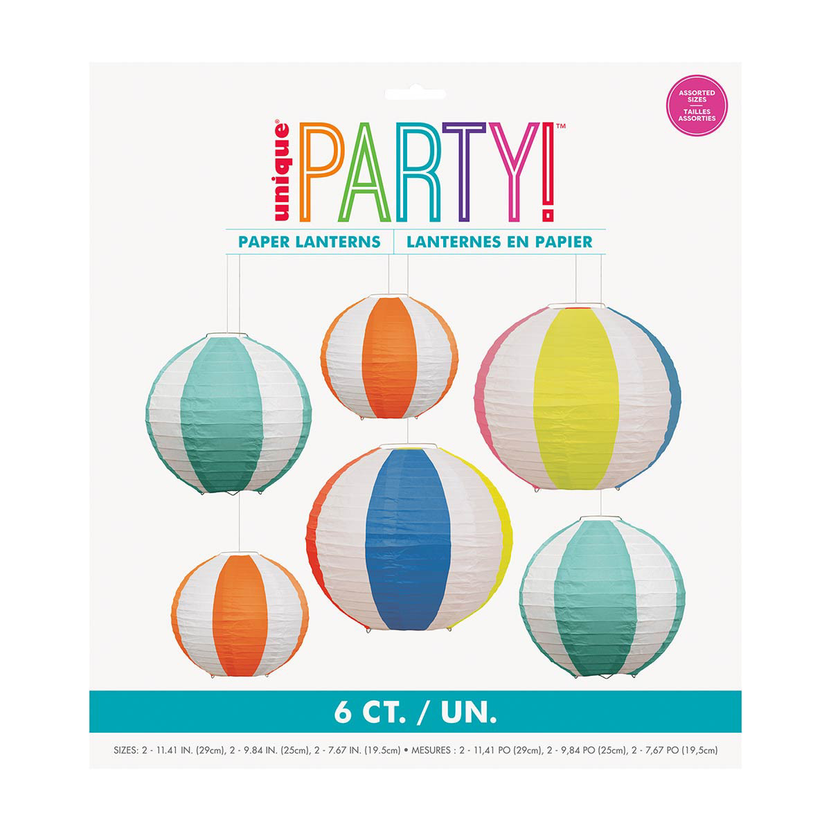 Unique Party! Pool Party Paper Lantern Kit, Assorted