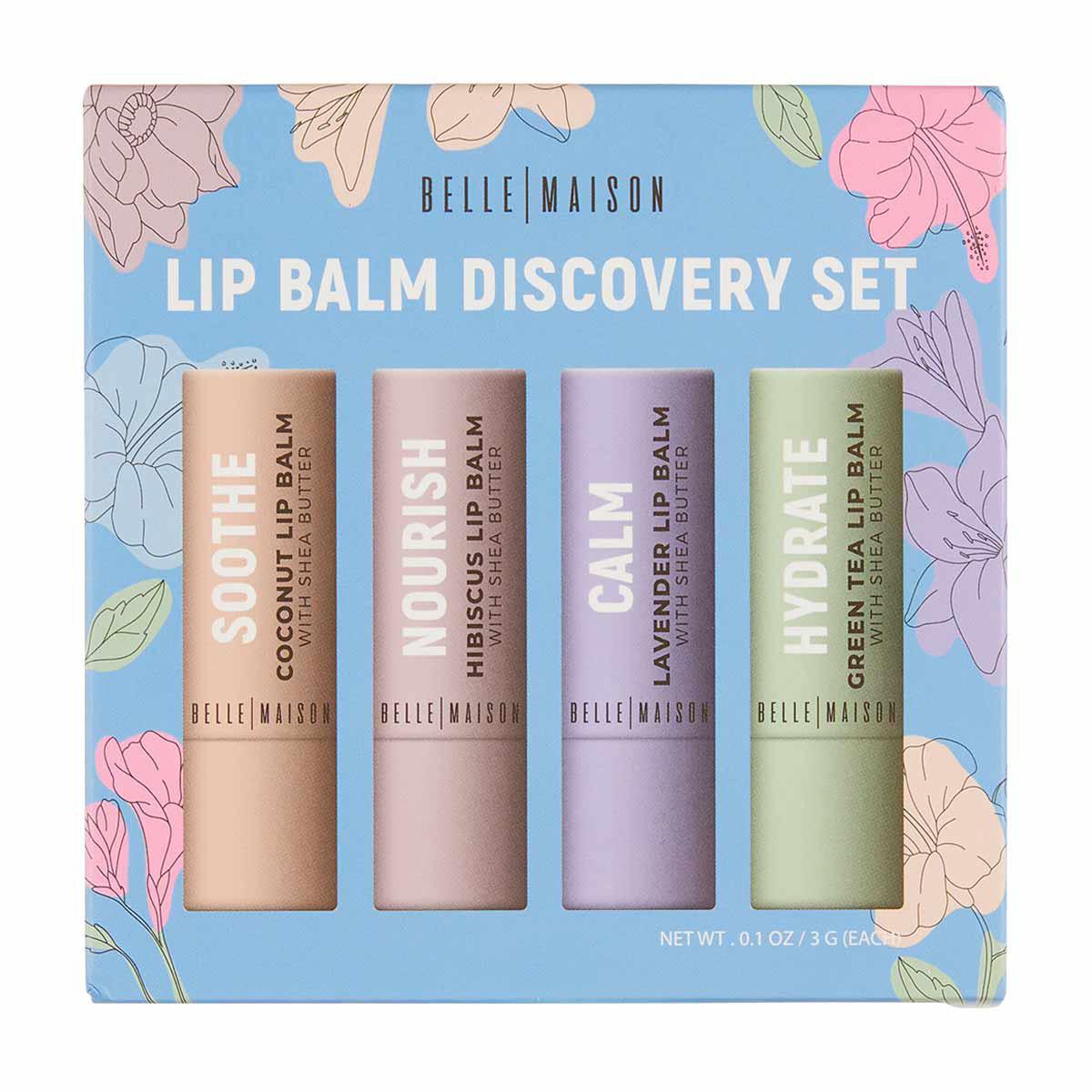 Bella Maison Hydrating Lip Balm Set, 0.1 oz