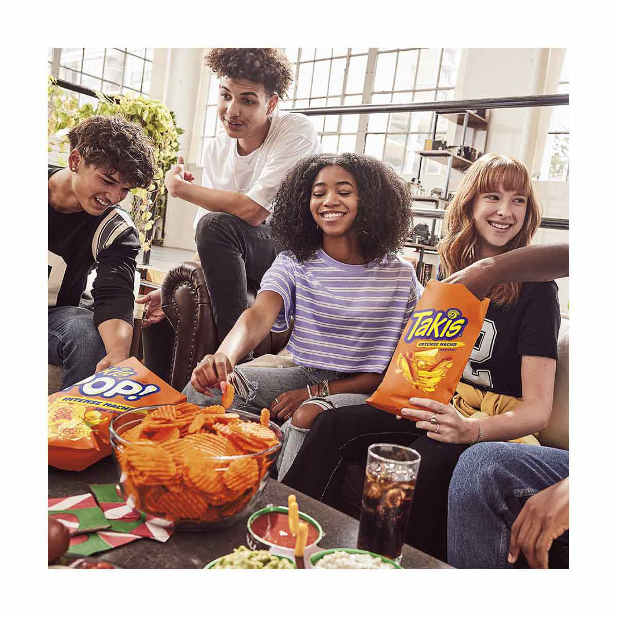 Takis Intense Nacho Cheese Flavored Non-Spicy Tortilla Chips, 9.9 oz