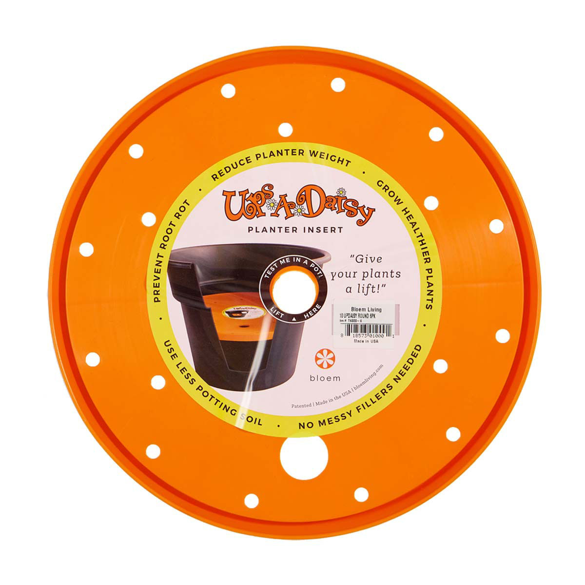 Bloem Living Ups-A-Daisy Round Planter Insert, 10 in