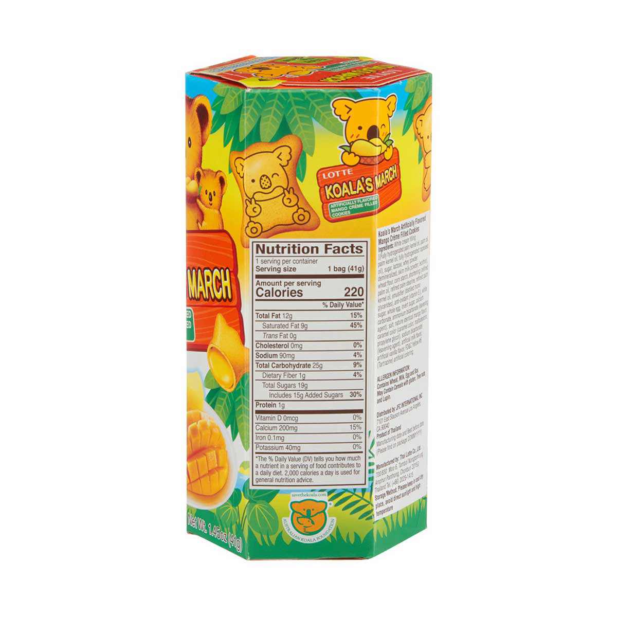 Lotte Koala's March Cookies, Mango, 1.45 oz