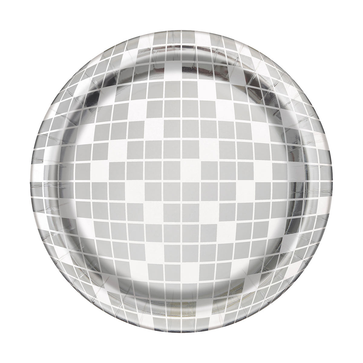 Round Disco Paper Plates, 7 in, 8 ct