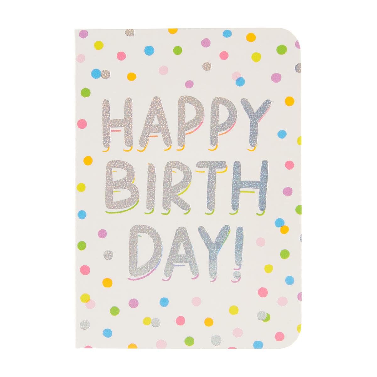 'Happy Birthday!' Mini Card with Confetti Print