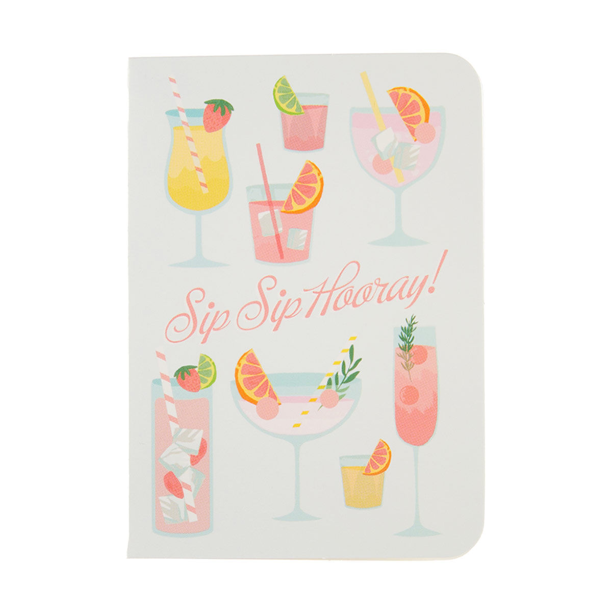 'Sip Sip Hooray!' Printed Mini Card