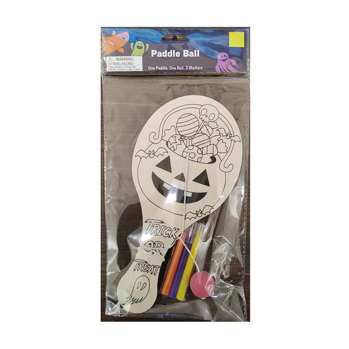 Halloween DIY Paddle Ball, Assorted