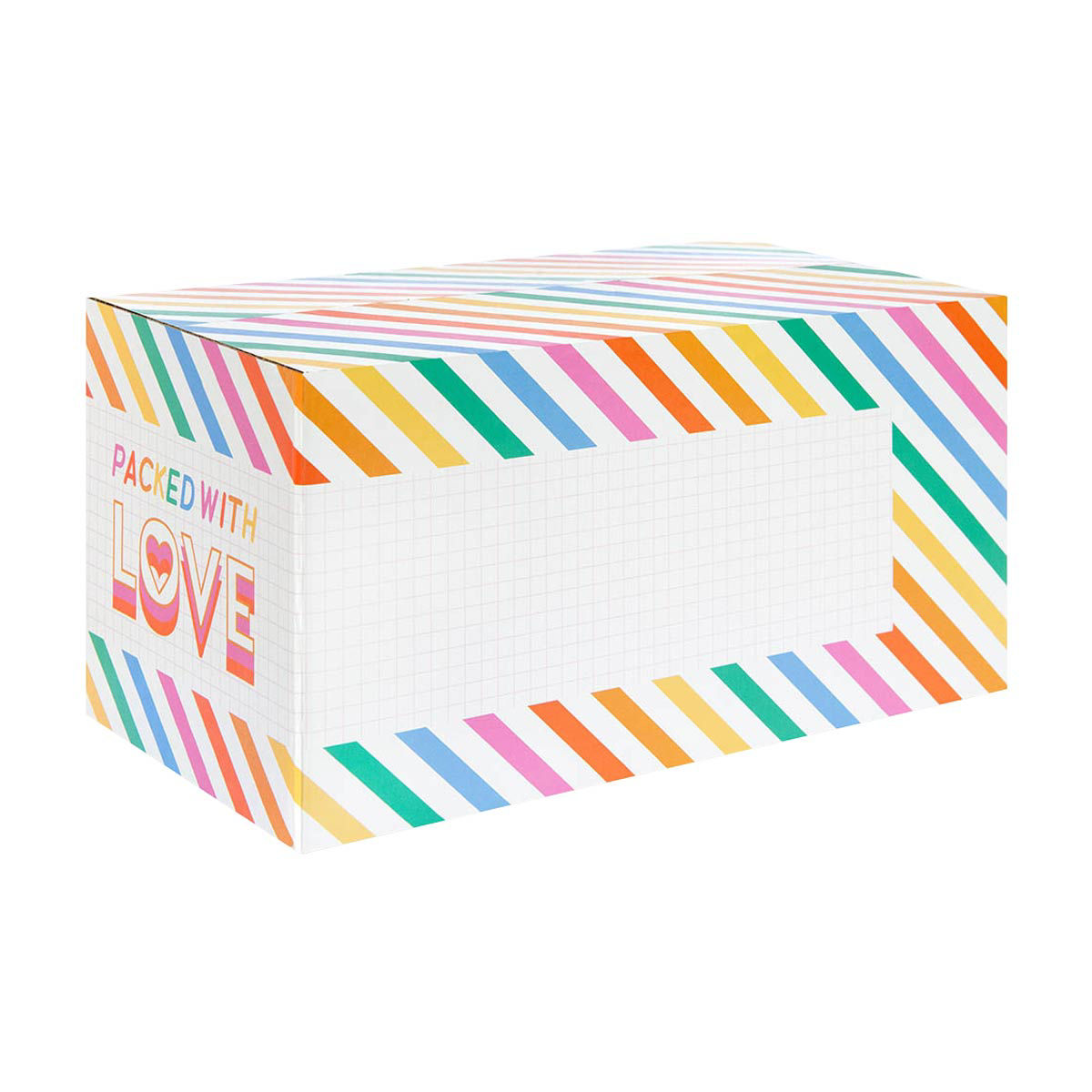 Rectangular Stripe Storage Shipping Box