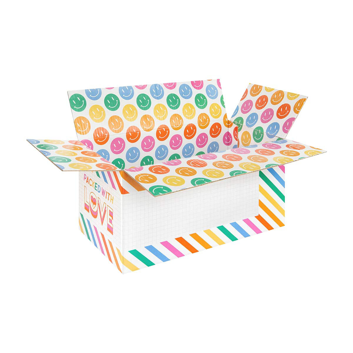 Rectangular Stripe Storage Shipping Box