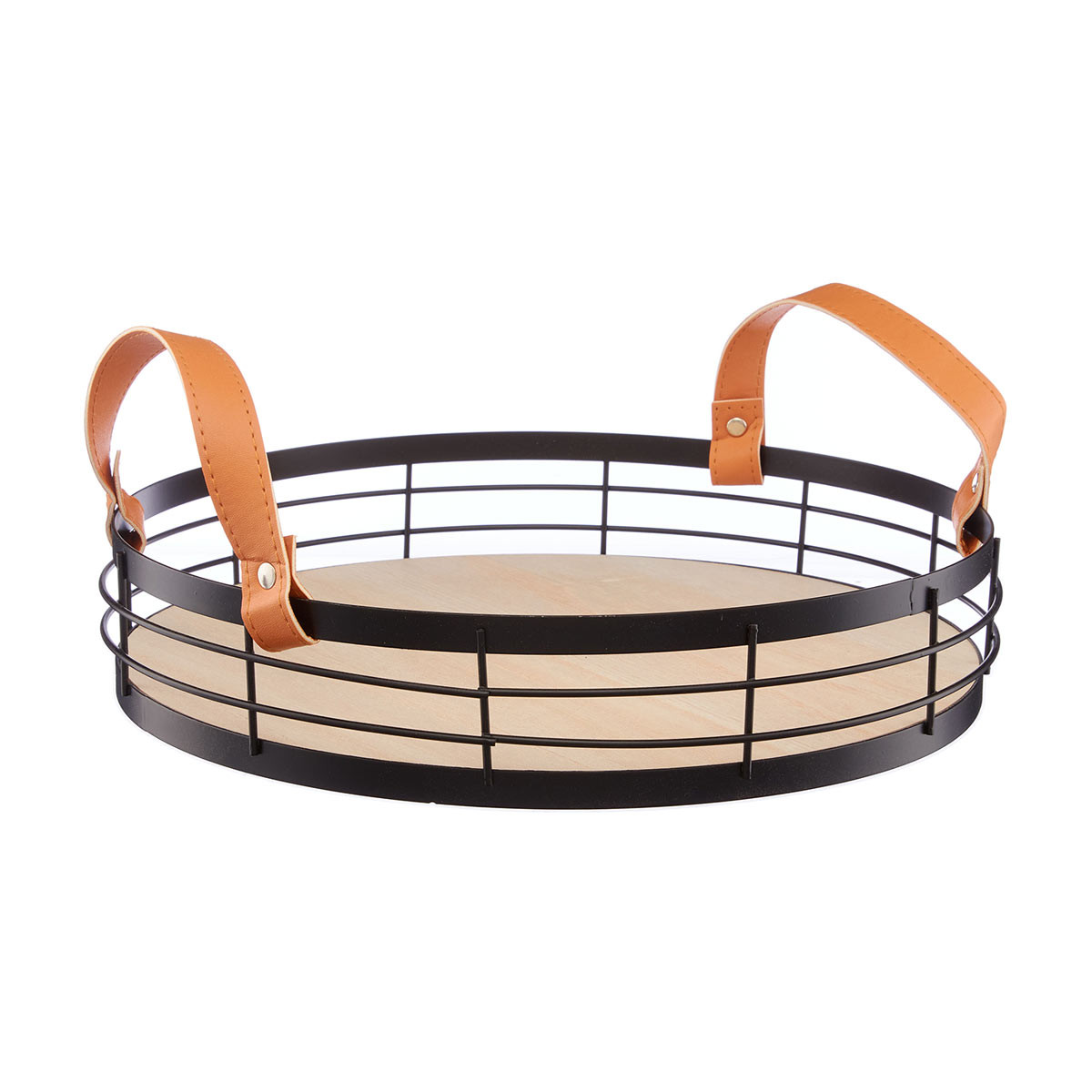 Popshelf Wooden and Metal Tray with Handles | Hamilton Place