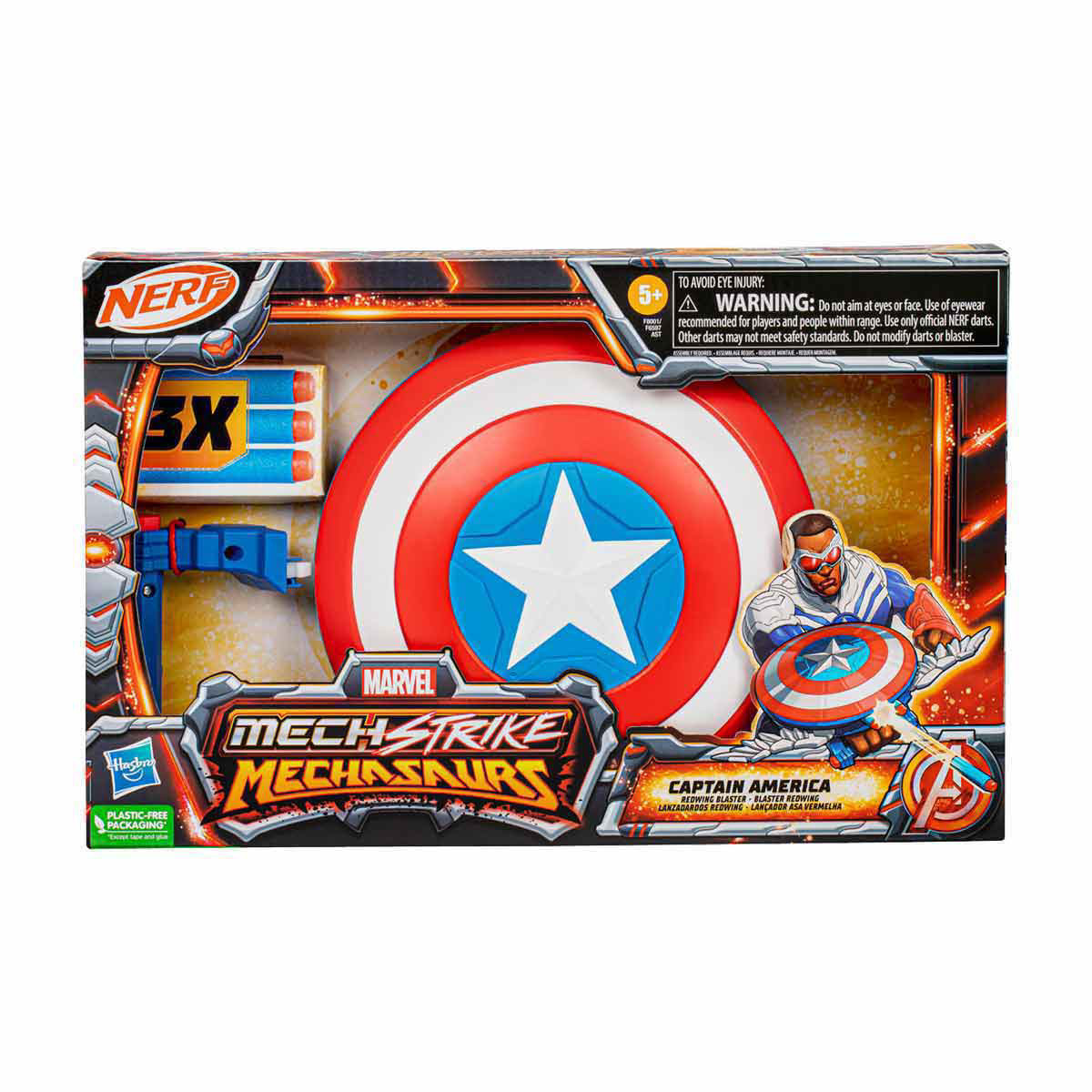 Marvel Mech Strike Mechasaurs Captain America Redwing Blaster ...