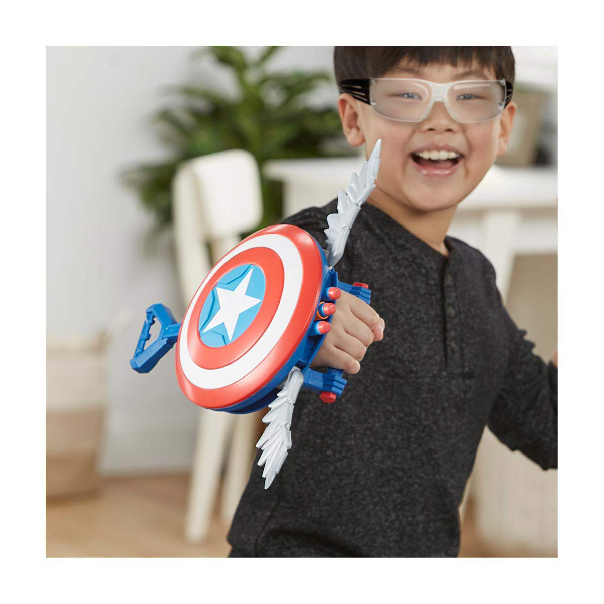 Marvel Mech Strike Mechasaurs Captain America Redwing Blaster