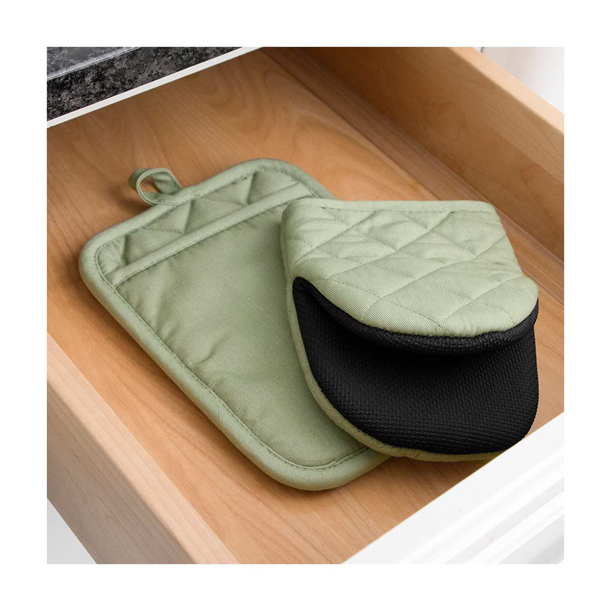 Kitchen Pocket Mitt, Eucalyptus