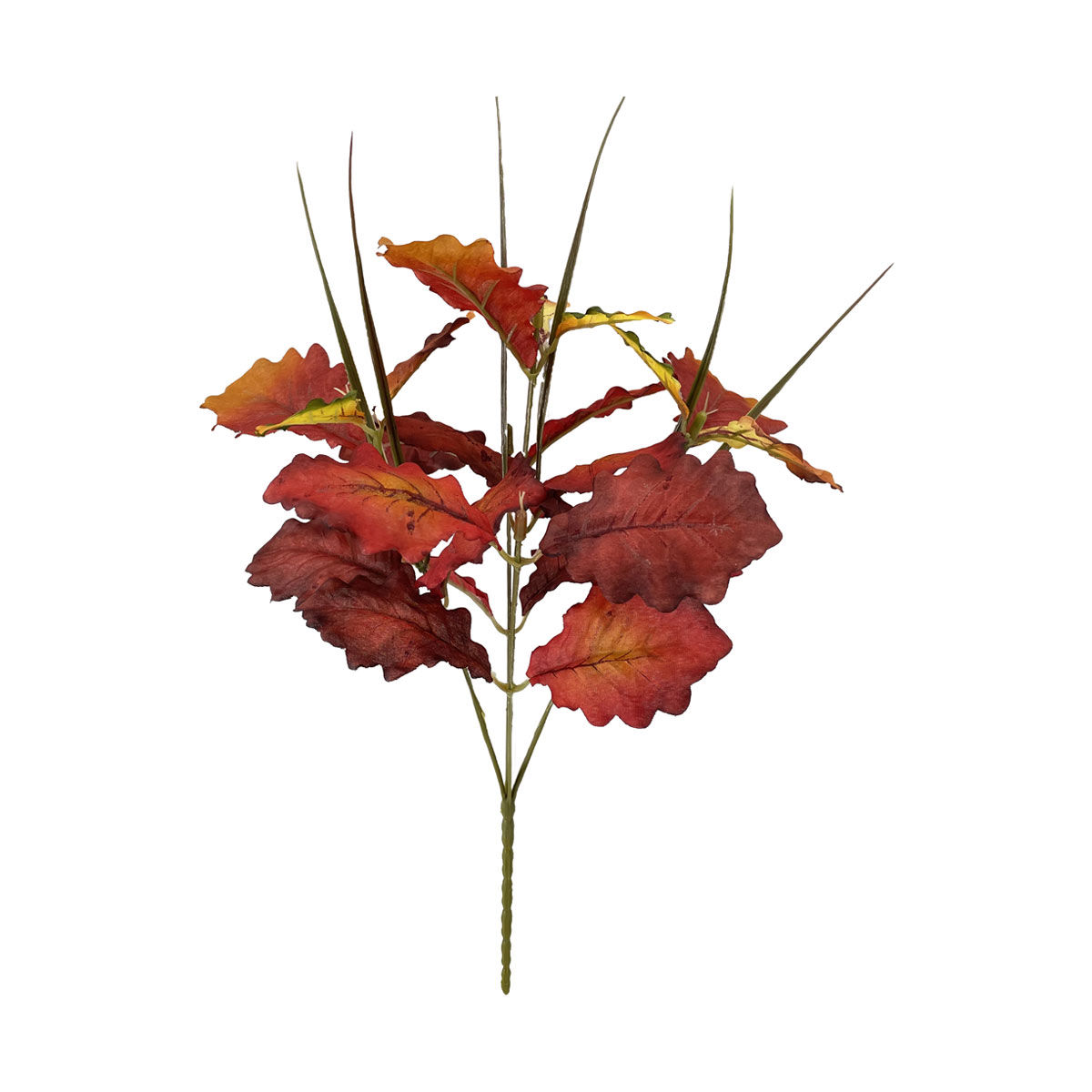 Artificial Oak Leaf Bush, Red