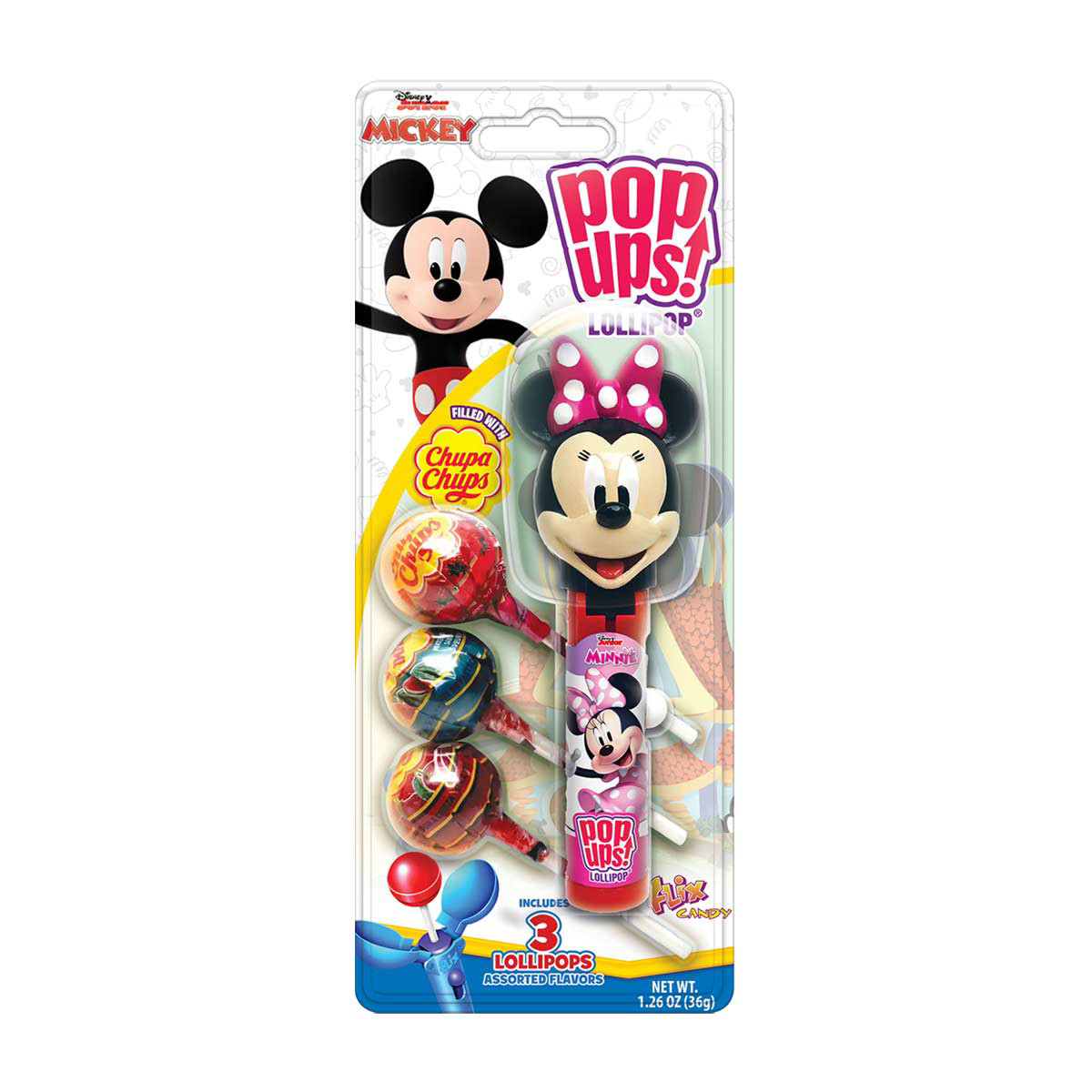 Pop Ups Disney Mickey Flix Candy Lollipops, 1.26 oz, Assorted ...
