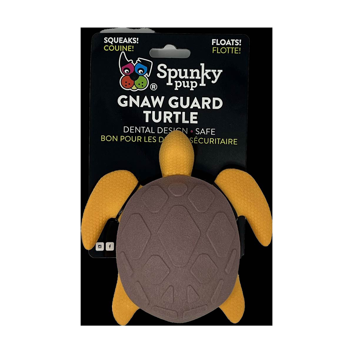 Spunky Pup Gnaw Guard Squeaky Sea Turtle Toy, Assorted