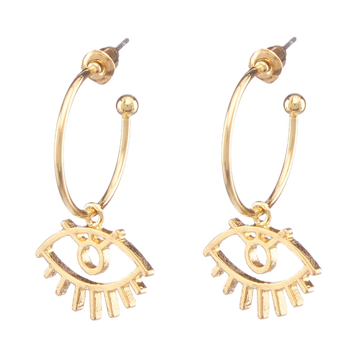 Eye Hoop Earrings