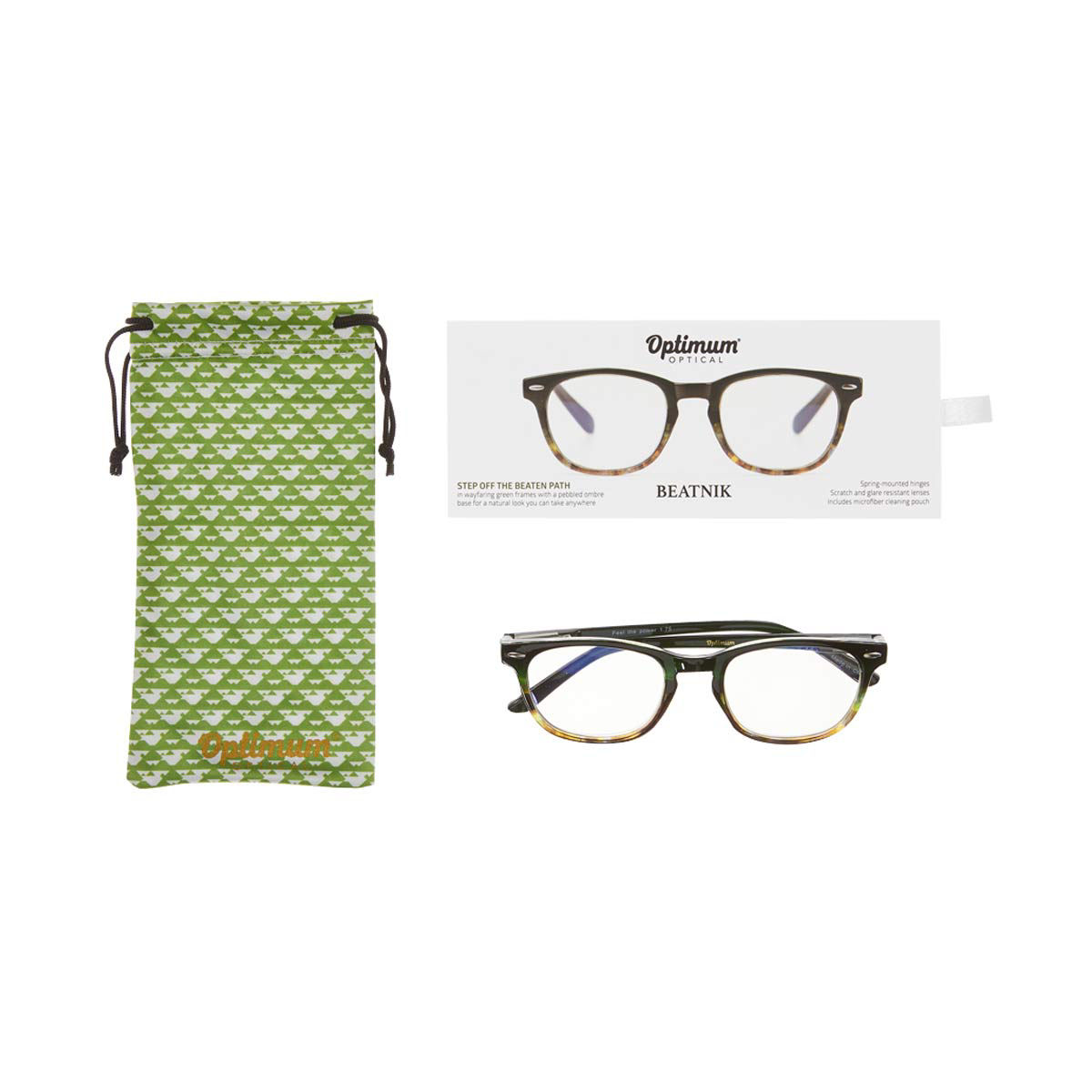 Optimum Optical Beatnik Reading Glasses, 2.0 Power