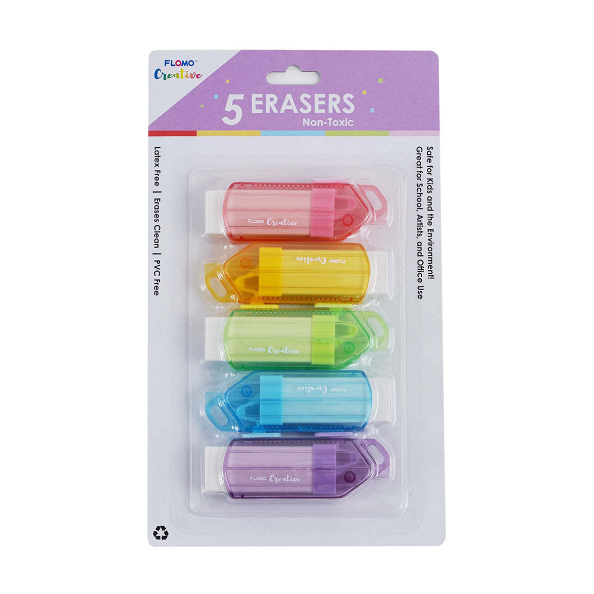 Pastel Retractable Erasers, 5 ct