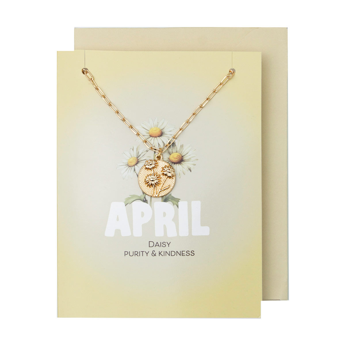 Popshelf Birth Month Flower Necklace, April Daisy | Hamilton Place