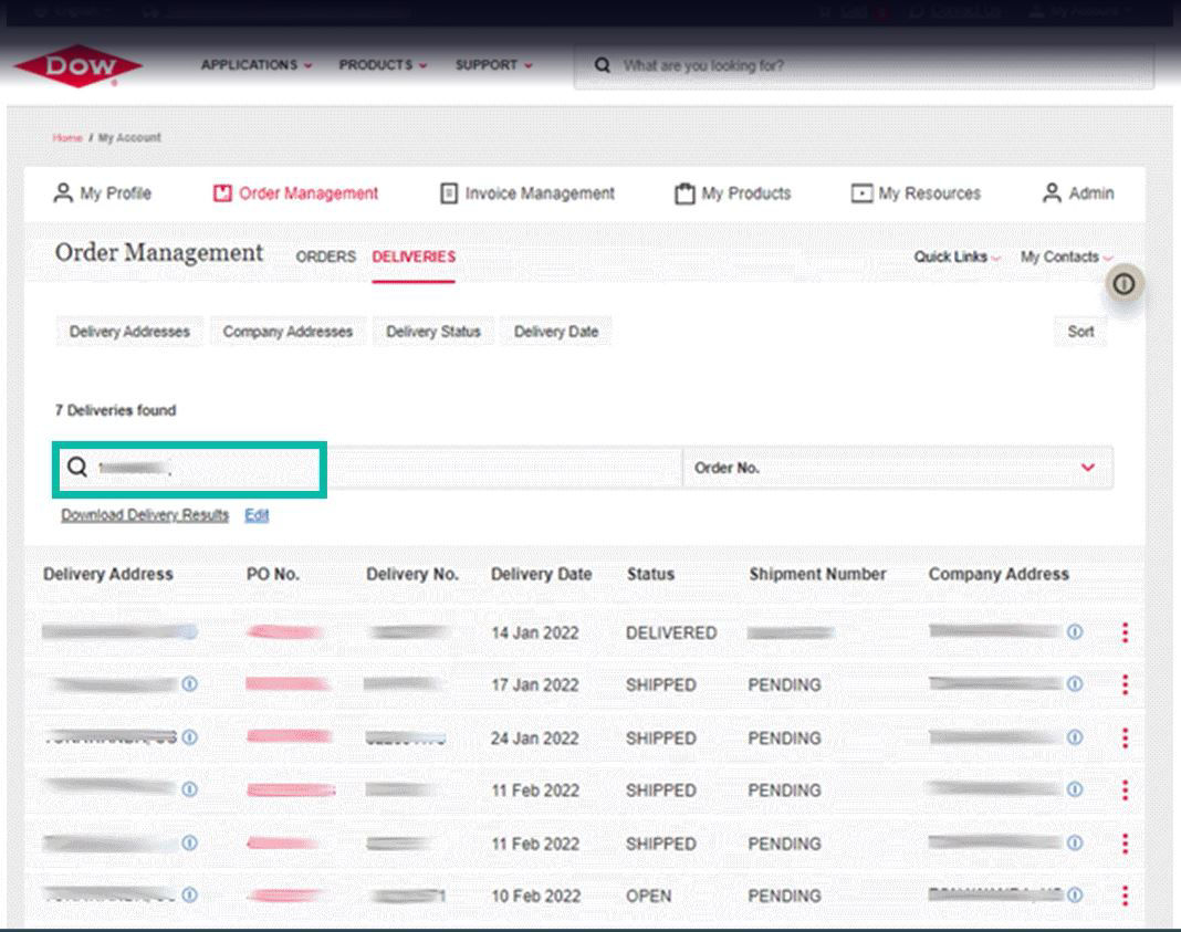 Dow.com Order Management & Placement | Dow Inc.