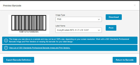 Barcodes Available in GS1 US Data Hub