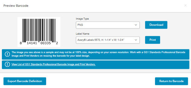 Barcodes Available in GS1 US Data Hub